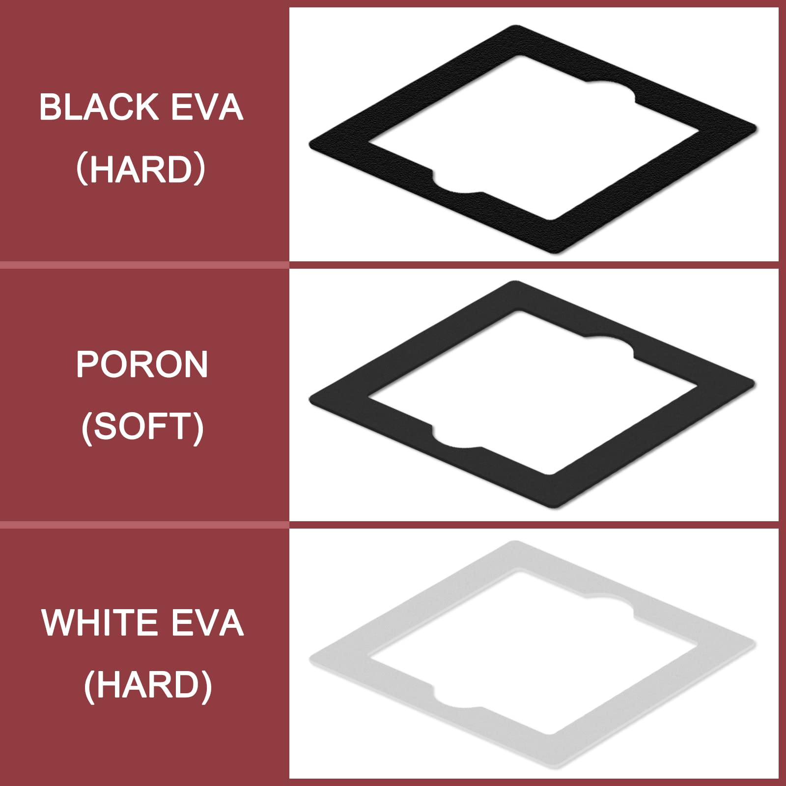 RunJRX Poron Keyboard Positioning Board Pads 0.5mm thick,Customized Keyboard Positioning Board Poron Dampener with Tweezers for installation