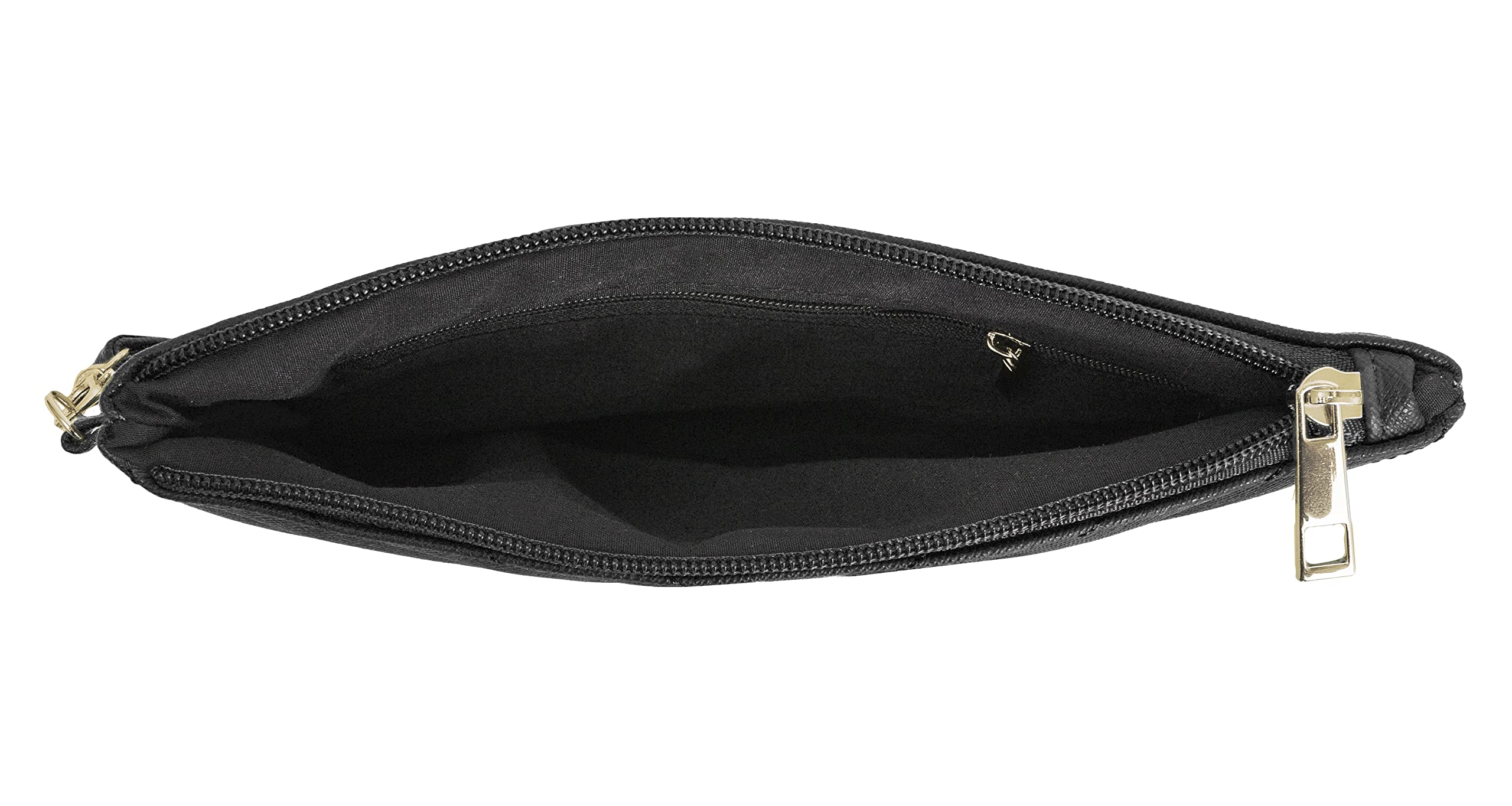 Rebecca & Rifka Saffiano Vegan Leather Chevron Quilted Single Zip Wristlet Wallet