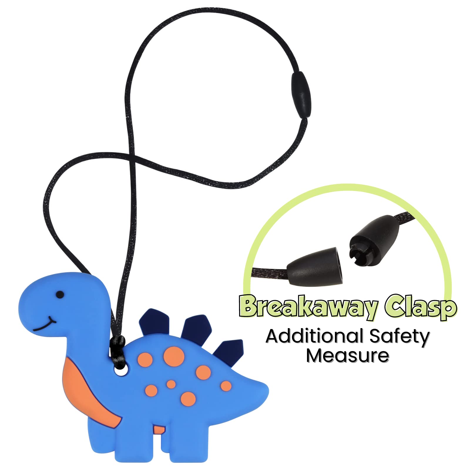 Silicone Chewable Teether Necklace, Sensory Oral Motor Chew Tool for Aggressive Chewer (6PACK)