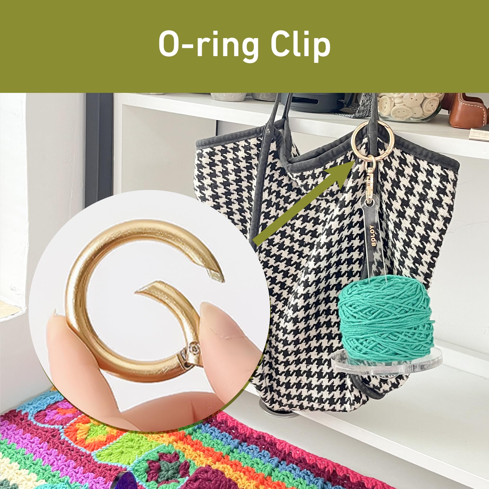 YOJOB Portable Wrist Yarn Holder for Crocheting & Knitting, Without Tangling Yarn Spinner for Yarn Balls and Cake, Ideal Crochet Gift for Crafters (Transparent)