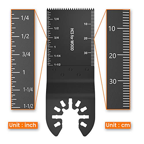 Littlegrass 20pcs Bi-Metal/Wood Universal Oscillating Saw Blades Multitool Quick Release Tool Blades For Fein Multimaster Dewal Porter Rockwell Cable Black Decker Bosch Craftsman Dremel Chicago