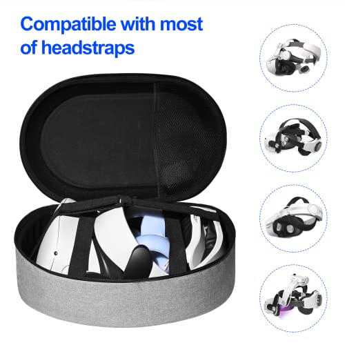 SiloKe 5-in-1 Adjustable Head Strap and case and Controller Grips Cover for Oculus Quest 2 Accessoires