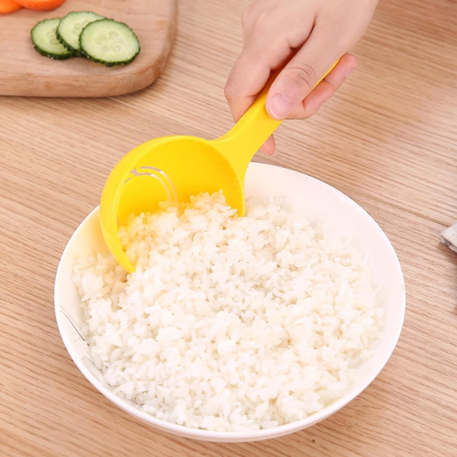 Yellow Rice Paddle Scoop Mold For Rice Ball Making, Non-stick Sushi Mold Rice Ball Scooper Rice Spatula Kitchen Gadge for Home Kitchen Restaurant Serving Spoon for Rice Making Home and Kitchen