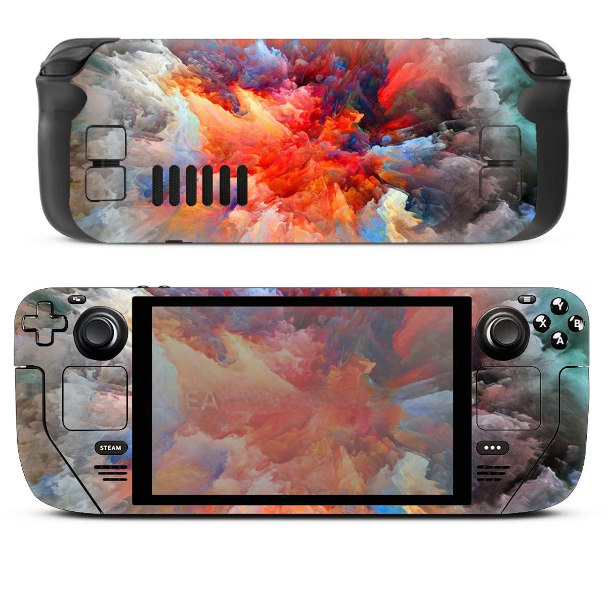Skin Sticker Protective Vinyl Decal Anti Fingerprint Scratch Resistant for Steam Deck Gaming Console (0407)