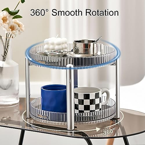 Spice Spinner, Spinning Spice Rack, Lazy Susan Turntable Organizer, 360 Degree Rotating Dresser Organizer, for Countertop, Refrigerator, Dresser Storage (Size : Single layer)