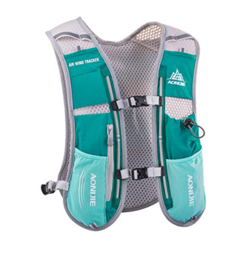 Lovtour Premium Running Race Hydration Vest Pack for Marathon, Cycling, Hiking with Soft Water Bottle As Gift (Blue+1.5L Water Bladder)