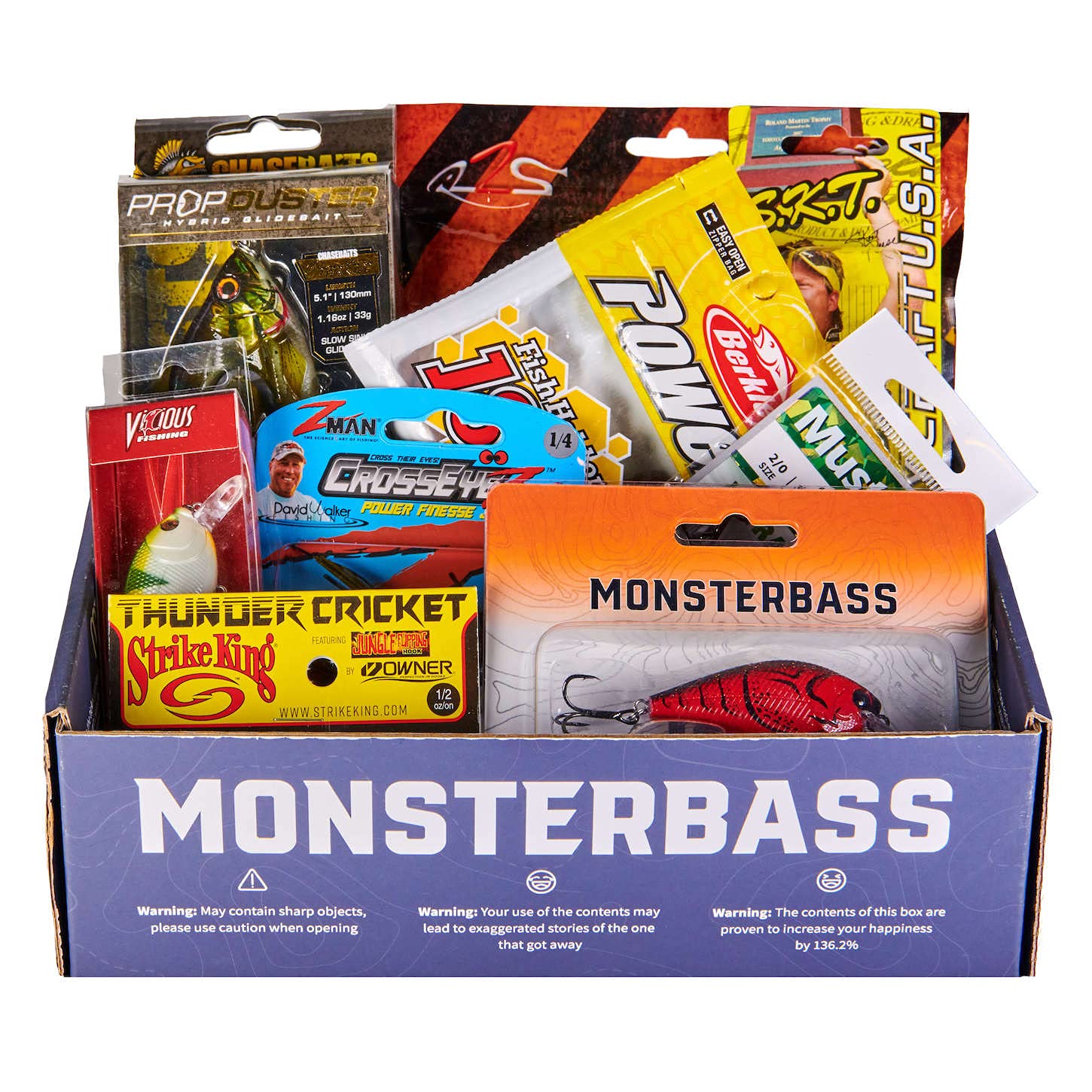 MONSTERBASS Topwater Bass Fishing Kit Packed with 6-8 of The Best Topwater Baits! Brand Name Frogs, Baits & Lures to Help You Catch More Fish!