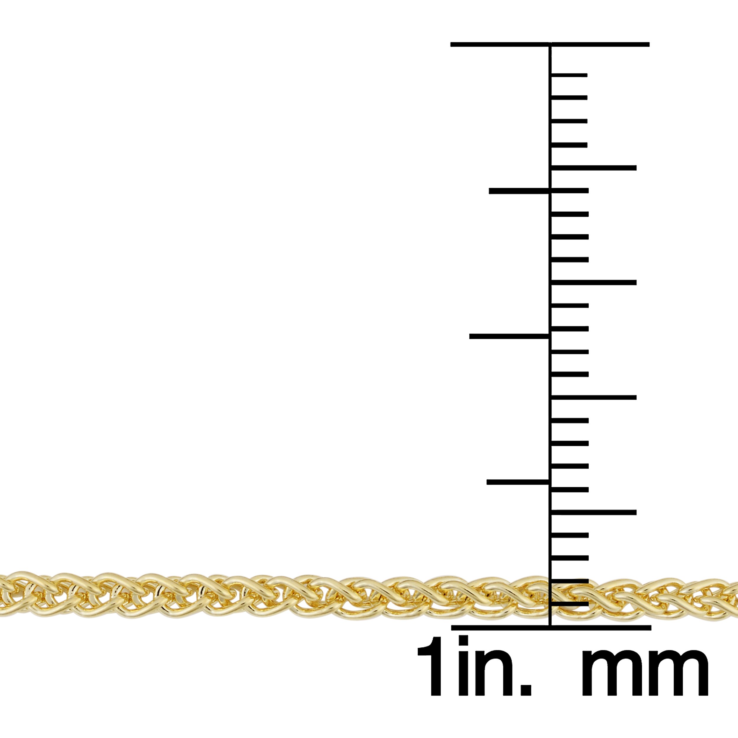 Kooljewelry 14k Yellow Gold Filled Round Wheat Chain Necklace (2.5 mm, 26 inch)