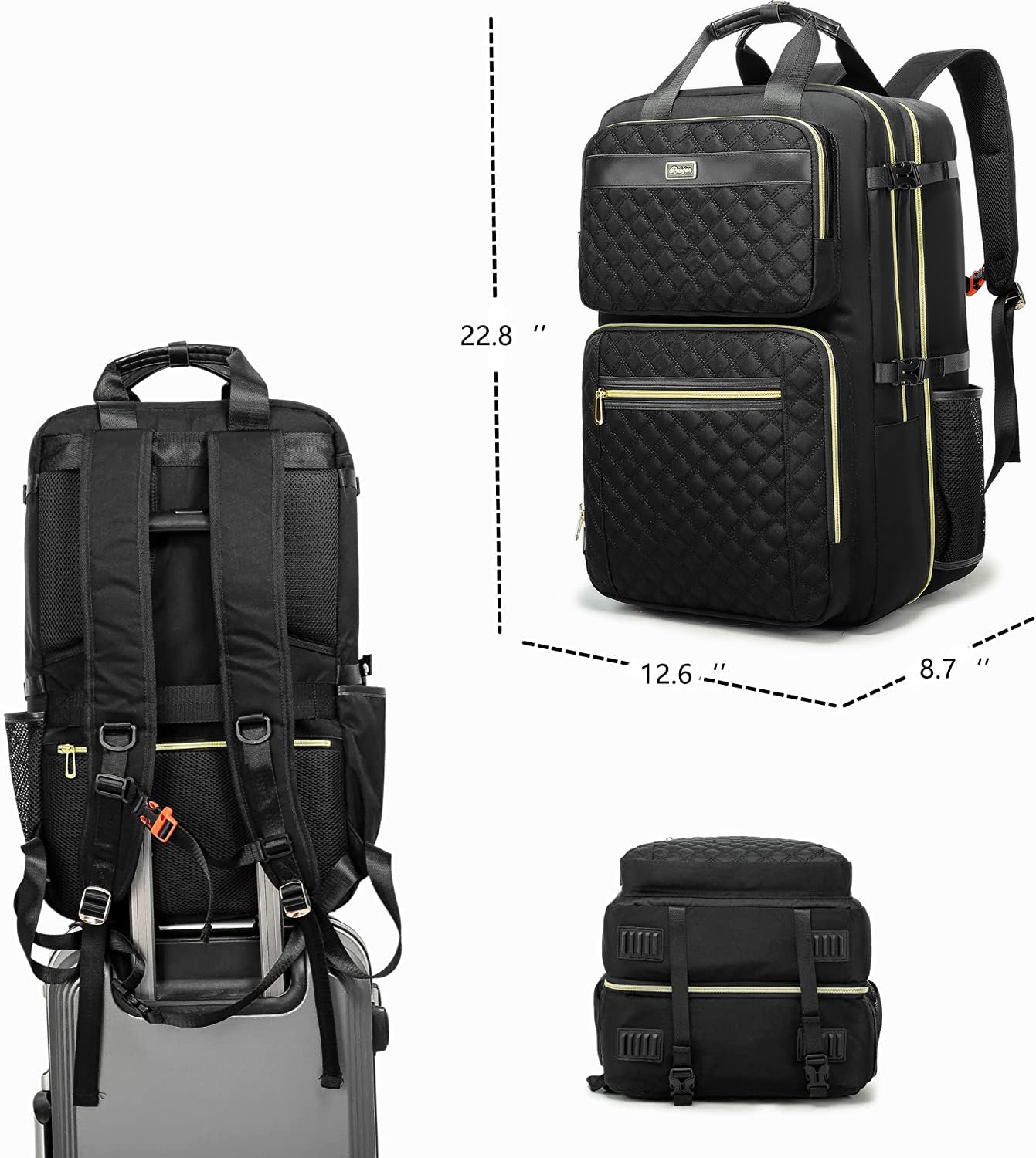 Rabjen DJ Backpack for Club Gigs, DJ Mixer Case Compatible with Pioneer DJ DDJ-REV1, DJ Controller, Novation Launchkey 37 Key Keyboard and More Equipment