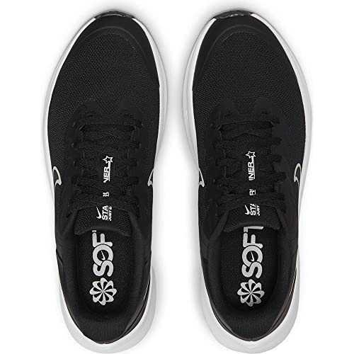 NIKE Girl's Running Shoes, Black Grey Dark Smoke White, 37.5 EU