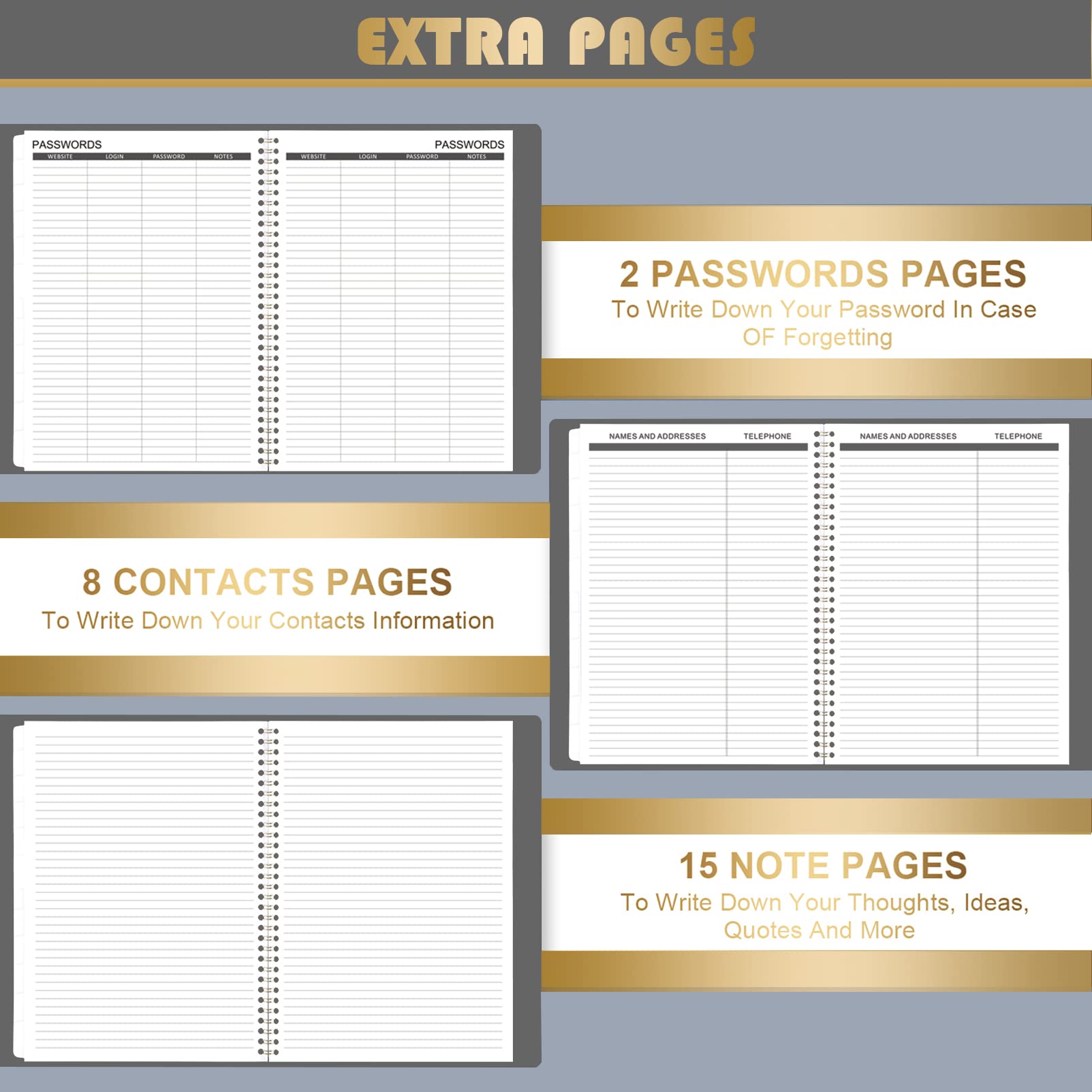 Monthly Planner 2022-2023 - 2022 Monthly Planner, Jan. 2022 - Jun. 2023, 9" x 11" Planner 2022 with Monthly Tabs, 2022 Monthly Planner with Leather Soft Cover, Twin-Wire Binding, Inner Pocket