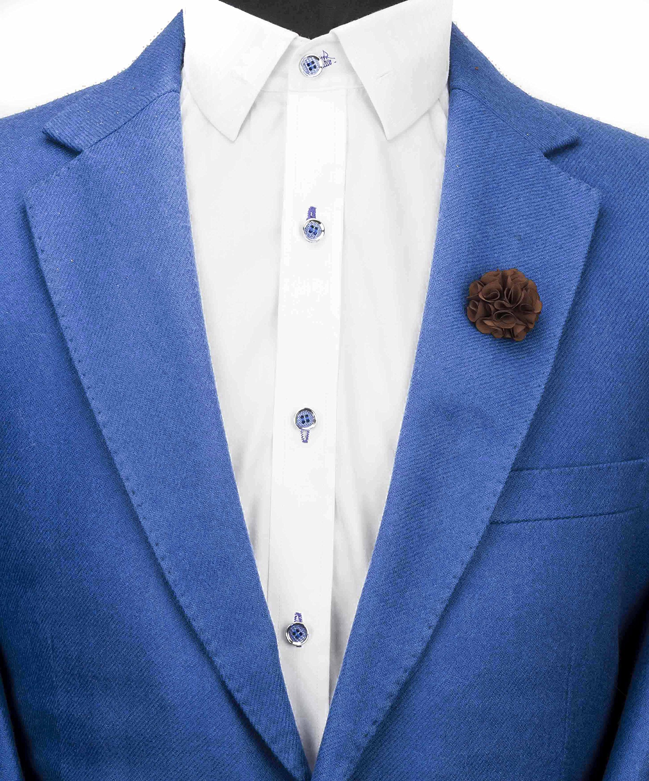 Knighthood Lapel Pin Flowers for Men Suits Brown Bunch Flower Brooch Brown