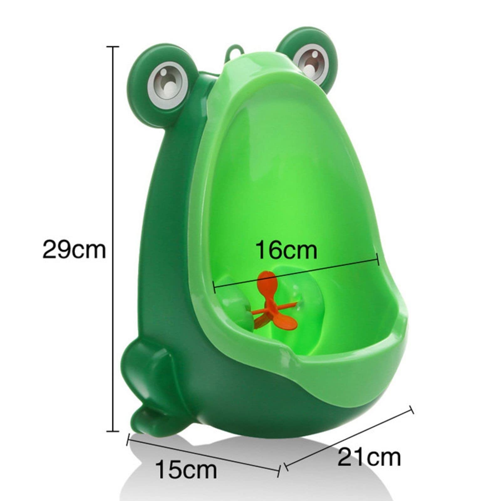 SOOTOP Kids Urinal Frog Cartoon Design Boy Toilet Potty Training Urinal Wall Hung Urinal 1Pcs Clear Crystals for Hanging (Green, One Size)
