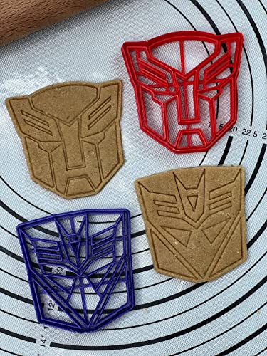 Set of 2 Autobots Decepticons Logo Cookie Cutters & Molds 3.5” inches Produced by 3D Kitchen Art