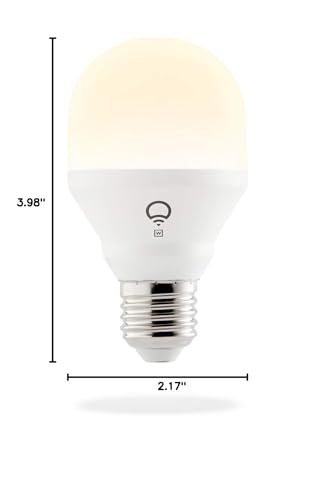 LIFX Mini White (A19) Wi-Fi Smart LED Light Bulb, Dimmable, Warm White, No Hub Required, Works with Alexa, Apple HomeKit and the Google Assistant,9 watts
