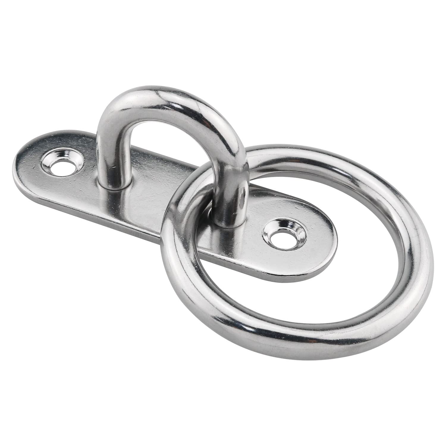 WHYHKJ M8 Stainless Steel Eye Pad Plate Ceiling Hook Wall Mount Hook Heavy Duty for Hanging Suspension Training Straps, Marine Deck Hardware, Yoga Swings Hammocks, Boat Rigging