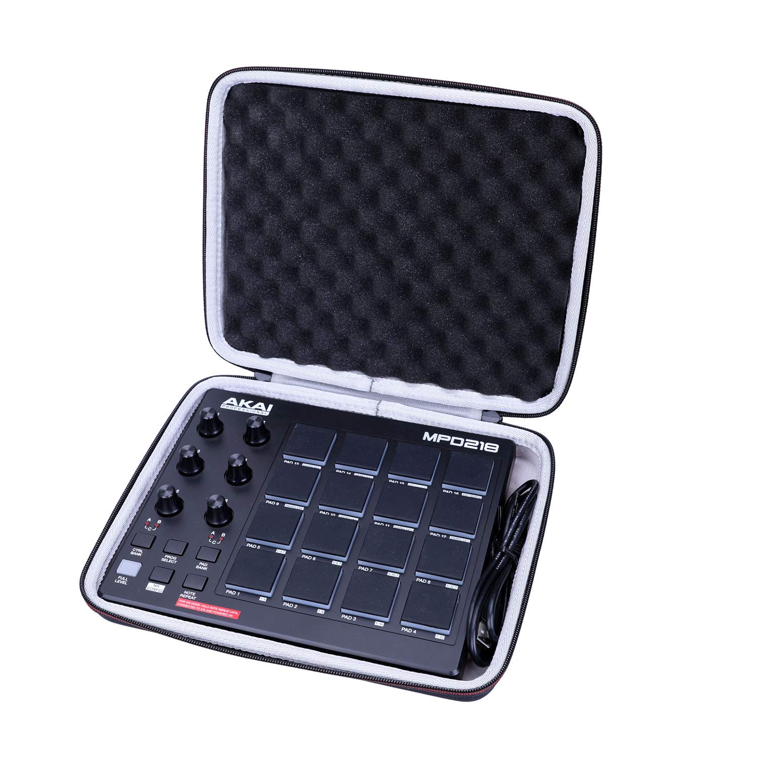 LTGEM Hard Case for AKAI Professional MPD218 | Ultra Portable USB Bus Powered 16 Pad USB/MIDI Pad Controller