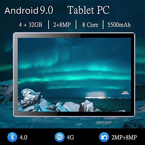 Tablet Android 9.0 Operating System 10.1-inch HD Display Octa Core Processor 4GB RAM and 32GB ROM TF Expansion Support Built-in WiFi Bluetooth GPS Tablet