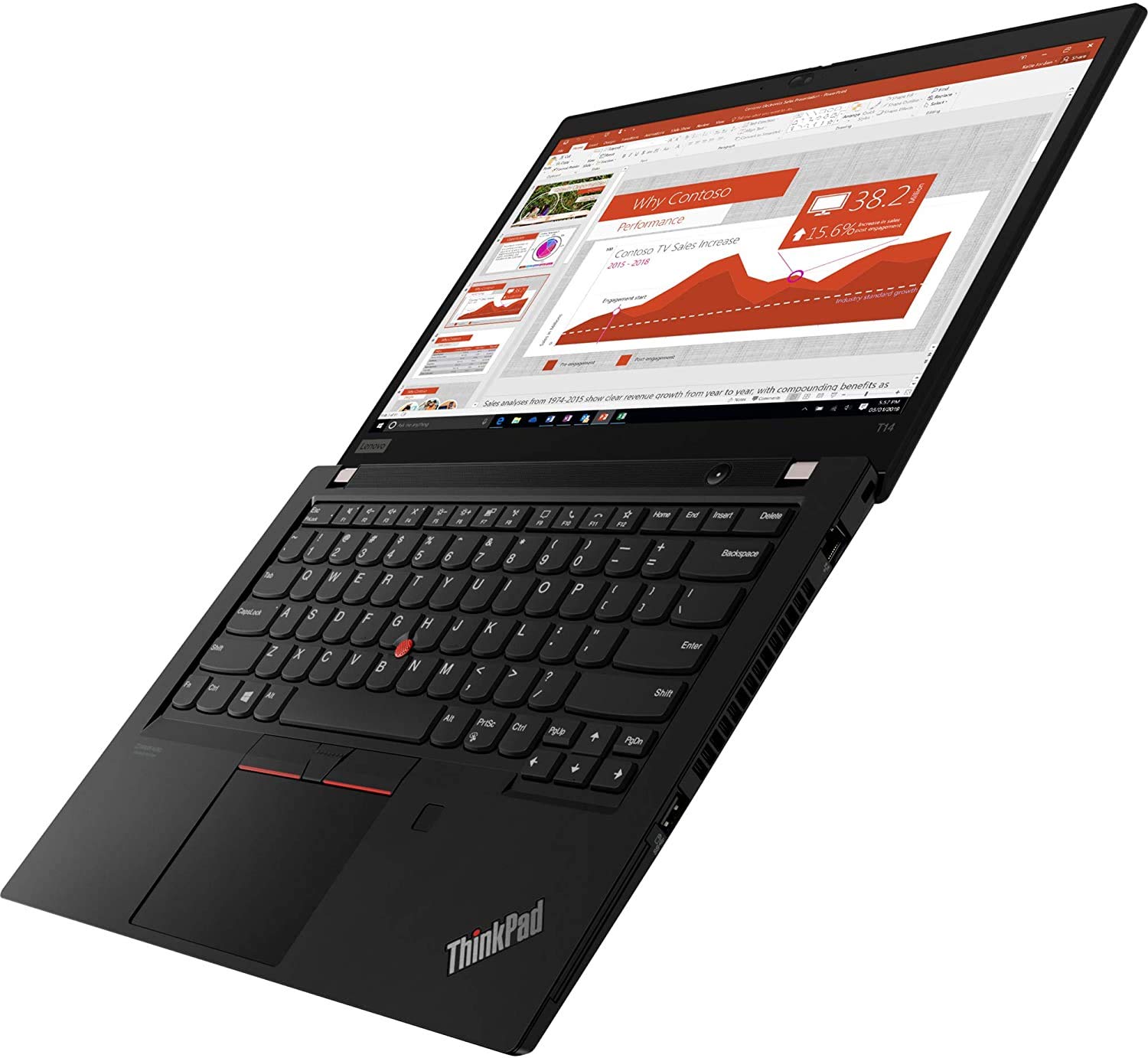Lenovo Thinkpad T14s Gen 2 14.0" UHD IPS Business Laptop, Intel Core i7-1165G7, 16GB RAM, 512GB SSD, Fingerprint Reader, Backlit Keyboard, WiFi 6E, Bluetooth, Win 11 Pro, Black, 32GB USB Card