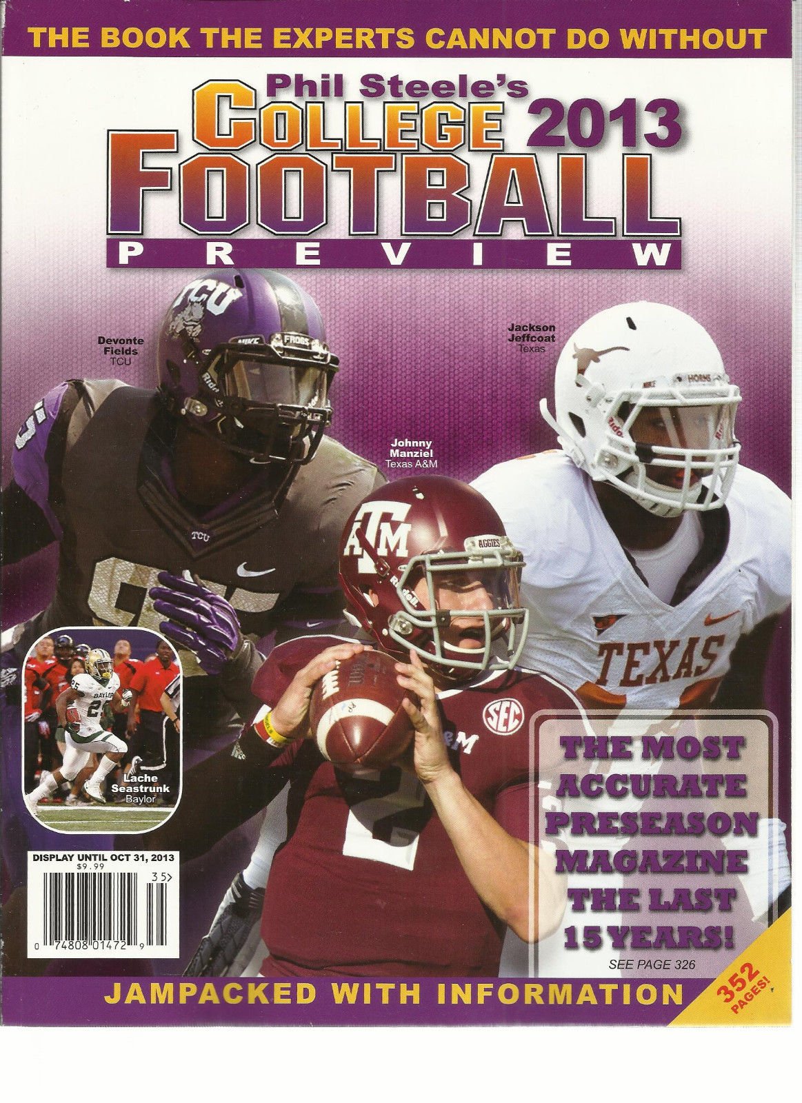 PHIL STEEL'S COLLEGE 2013 FOOTBALL PREVIEW,THE BOOK THE EXPERTS CANNOT DO WITHOT