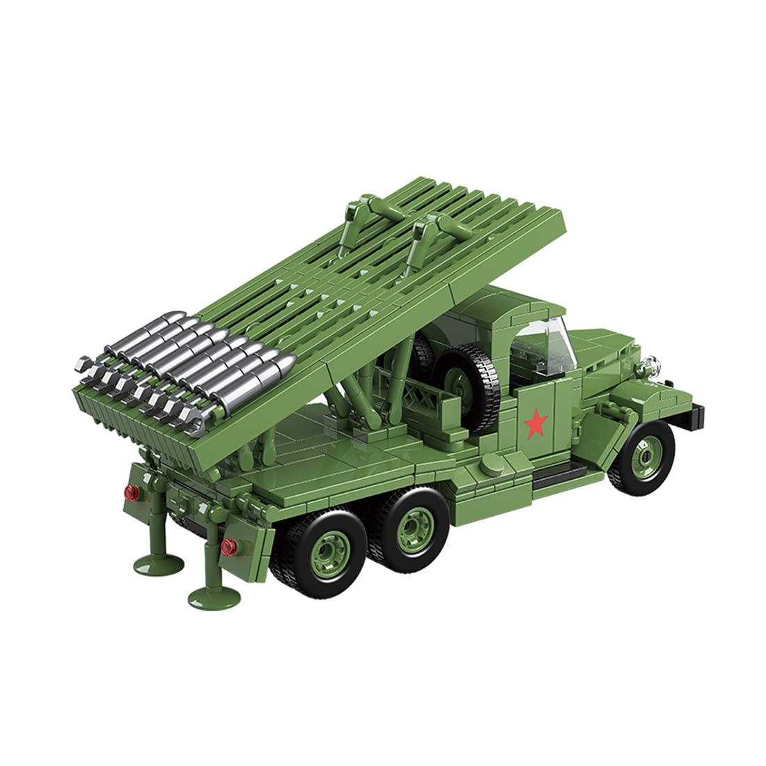 Russian Katyusha BM-13 Multiple Rocket Launcher Tank Building Set, 731 Pieces Military Weapon Tank Building Blocks Tank Compatible with Lego Bricks