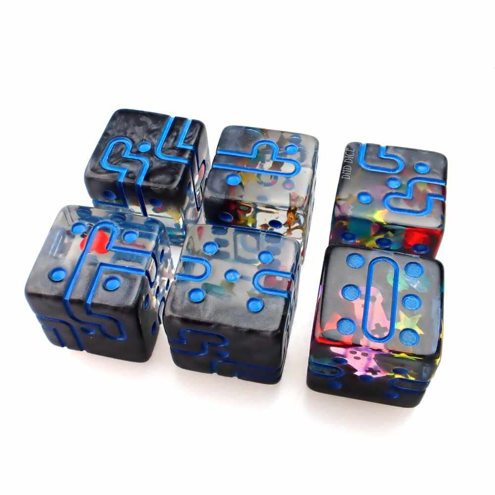 Retro Arcade - Video Game 11 Dice Set with Unique Pixel Font and Collectors Chip
