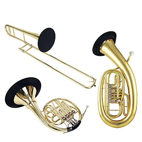 Music Instrument Bell Cover 8'',Washable and Reusable,Double-Layer Bell Cover for Standard Trombone Alto Horn Baritone Saxophone