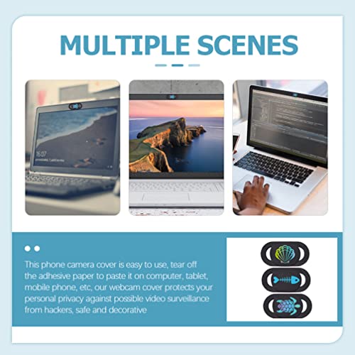 SOLUSTRE Computer Camera Computer Camera Slim Laptop 3pcs Laptop Camera Cover Slide Pattern Phone Webcam Privacy Lens Protector Camera Slider Computer Laptop Computer Laptop