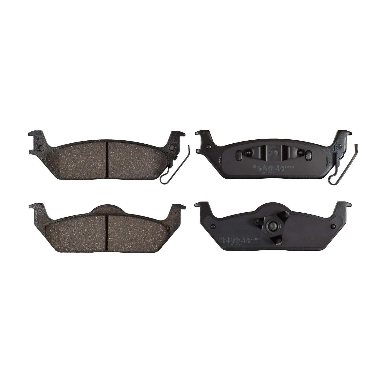 KFE KFE1012-104 Ultra Quiet Advanced Premium Ceramic Brake Pad REAR Set Compatible With: 2004 2005 2006 2007 2008 2009 2010 2011 Ford F-150 F150; Lincoln Mark LT
