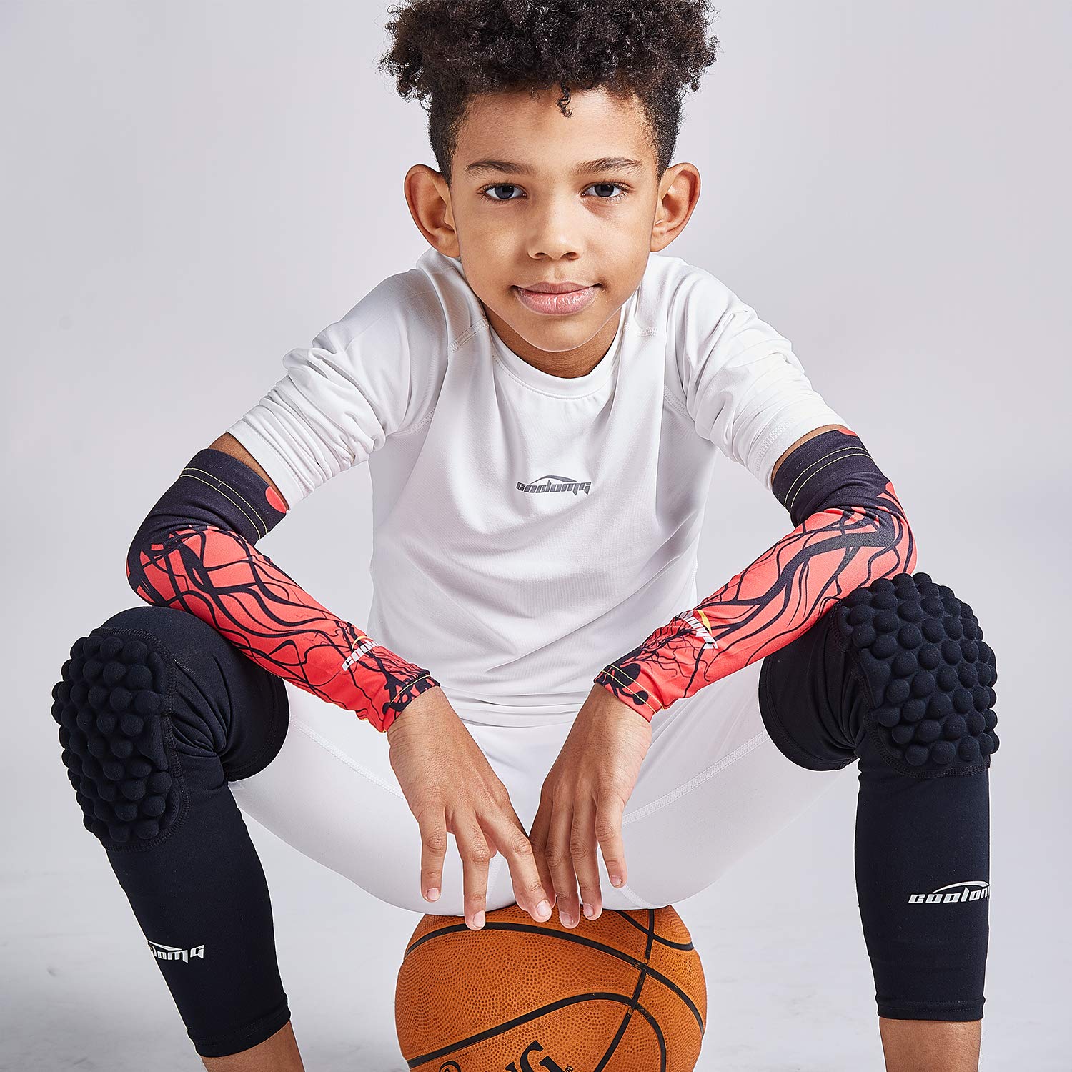 Legendfit Basketball Knee Pads Compression Leg Long Sleeve Crashproof Pad Protector Gear Kids Adult XS-XL 1 Piece