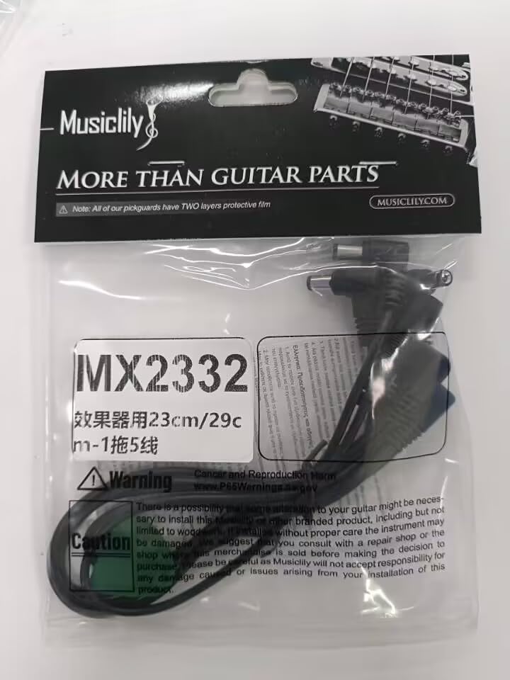 Musiclily Pro DC 9V Power Jack Splitter Adapter 1 for 5 Way Daisy Chain Power Cable for Guitar Effect Pedals