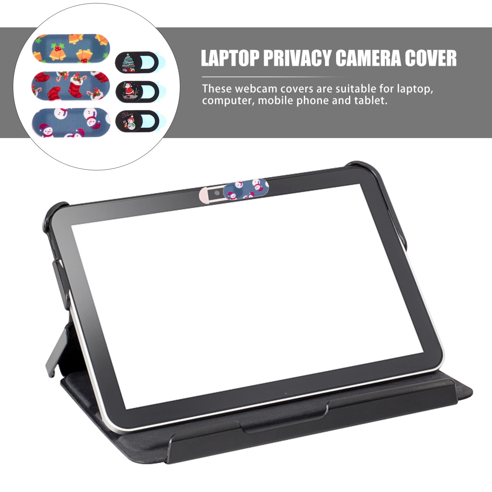 Sosoport 6pcs Christmas Cover Laptop Blocker Webcam Cover Slide Webcam Privacy Lens Protector Laptop Cover Slide Cover Slider Various Protective Case Abs