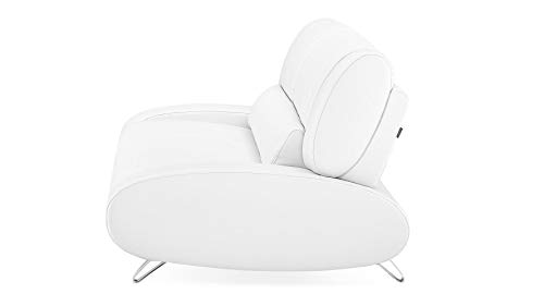 Zuri Furniture Modern Aspen White Microfiber Leather Sofa