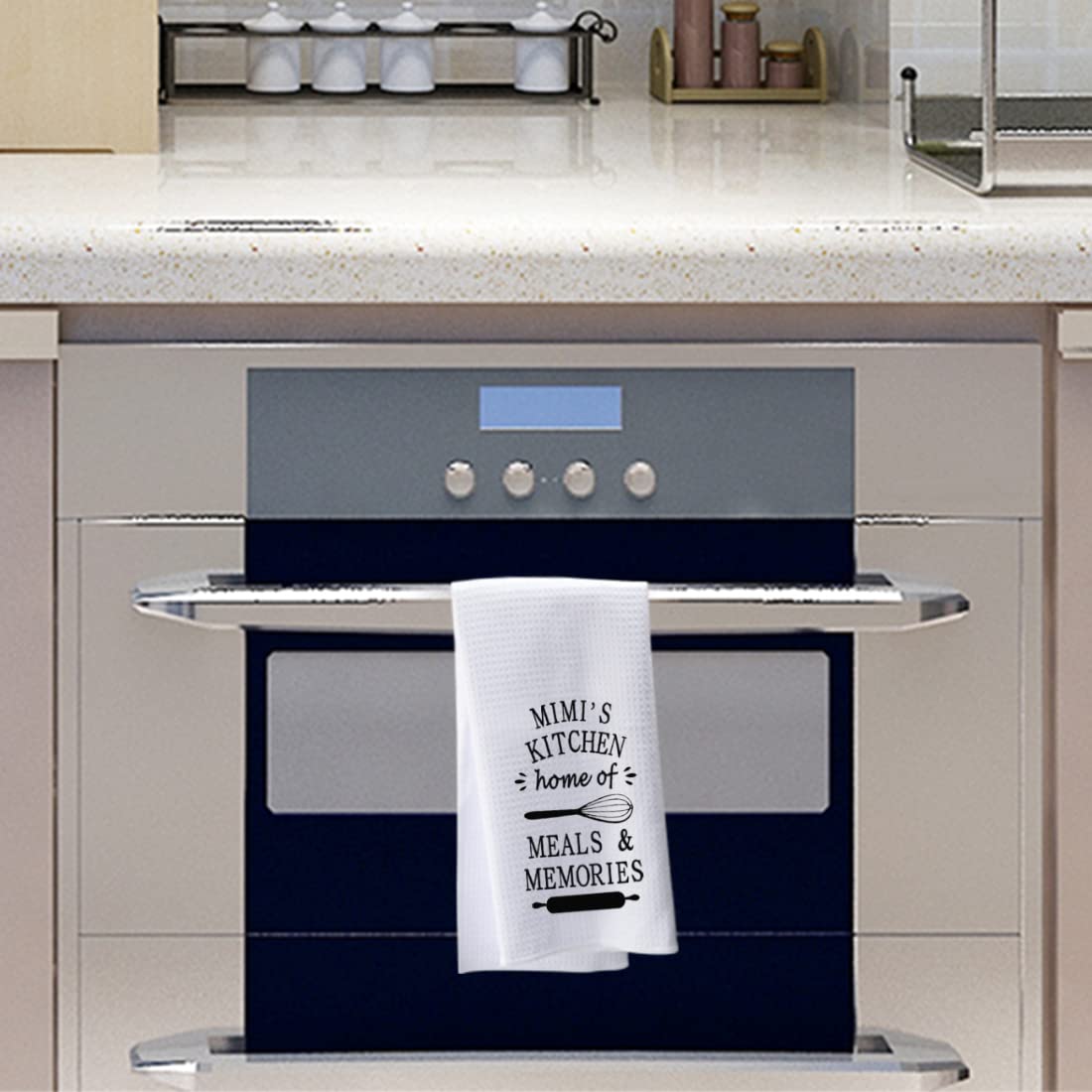 PWHAOO Funny Mimi’s Kitchen Towel Mimi's Kitchen Home of Meals and Memories Kitchen Towel Mimi Kitchen Decor (Mimi's Kitchen Home T)