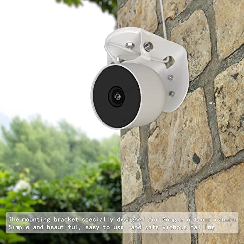 Zwolf Metal Wall Mount Compatible with Google Nest Cam Outdoor Battery 2nd Generation, Anti-Drop, Provide Better Viewing Angles (Pack of 1)
