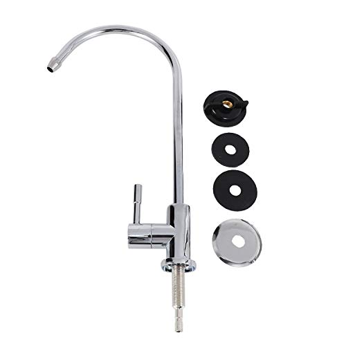 LNIMI 1/4 Inch Chrome Drinking Water Filter Faucet Reverse Osmosis Sink Kitchen Tap
