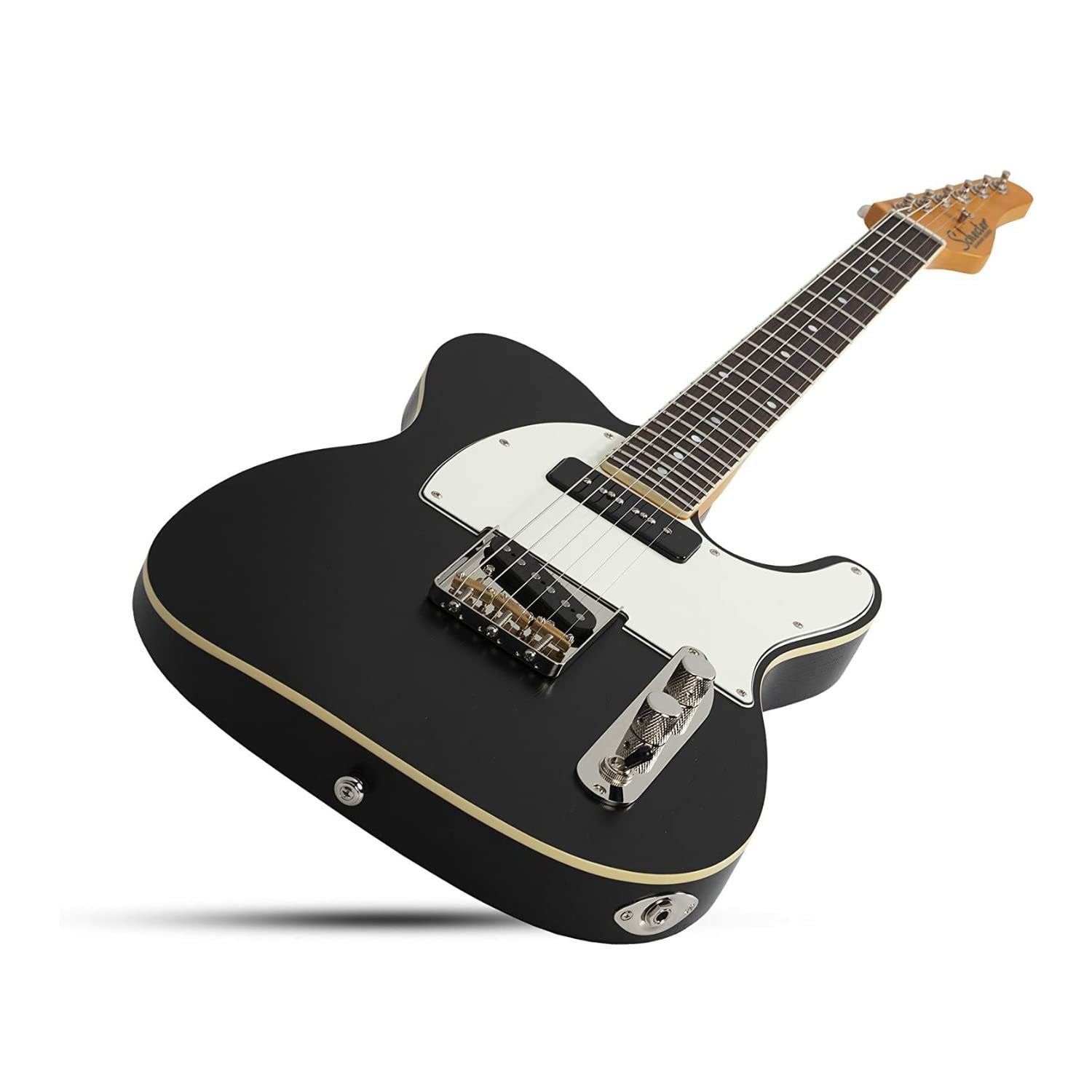 Schecter PT Special 6-String Electric Guitar (Right-Hand, Black Pearl) Bundle with Electric Guitar Hard Shell Protective Carrying Case (2 Items)