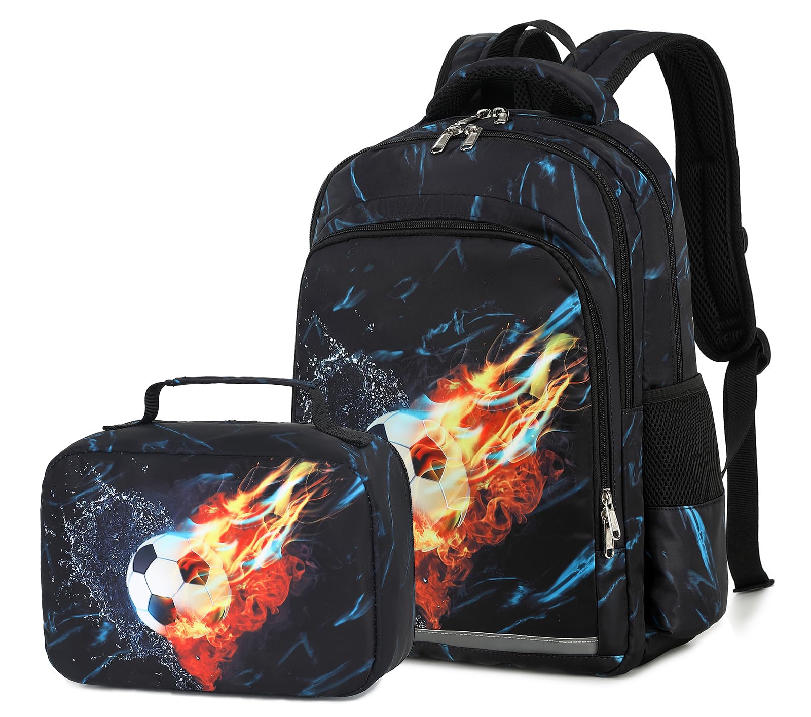LEDAOU Kids School Backpack with Lunch Box for Girls Bookbag School Bag Preschool Kindergarten Toddler Backpack Tie Dye (Rainbow A)