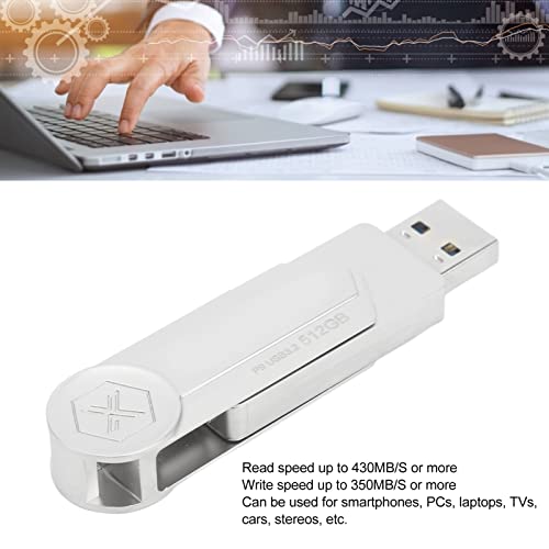 USB 3.2 Flash Drive Flash Drive Lightweight Plug and Play Metal Large Capacity Classic for Laptop for PC (512GB)