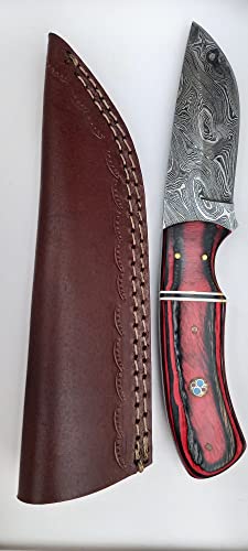 PSK22 - 1| 3| 5| 10| 15| 20 Pieces Pack Bulk Lot, Full Tang Hand Made Damascus Hunting Knife With Pakka Wood Handle, Camping Gift, Bulk Discounted (20 Pieces)