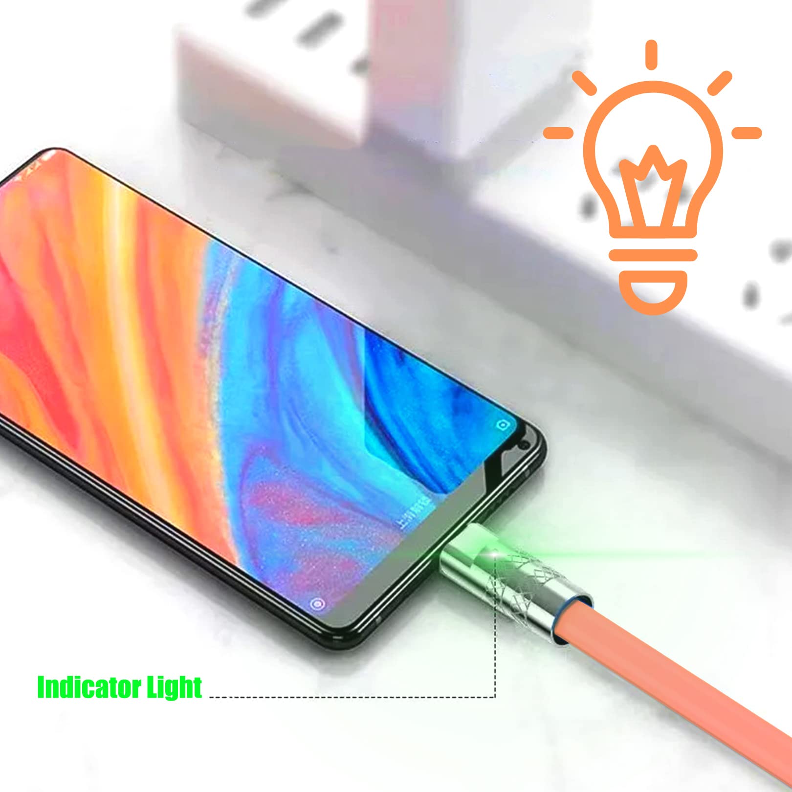 SoutinPro Thick Lightning Cable – 120W Extra Thick Data Transferring and Charging Cable for Home, Office – Zinc Alloy and Silicone Phone Charger Lightning Cable – Compatible with iPhone and iPad