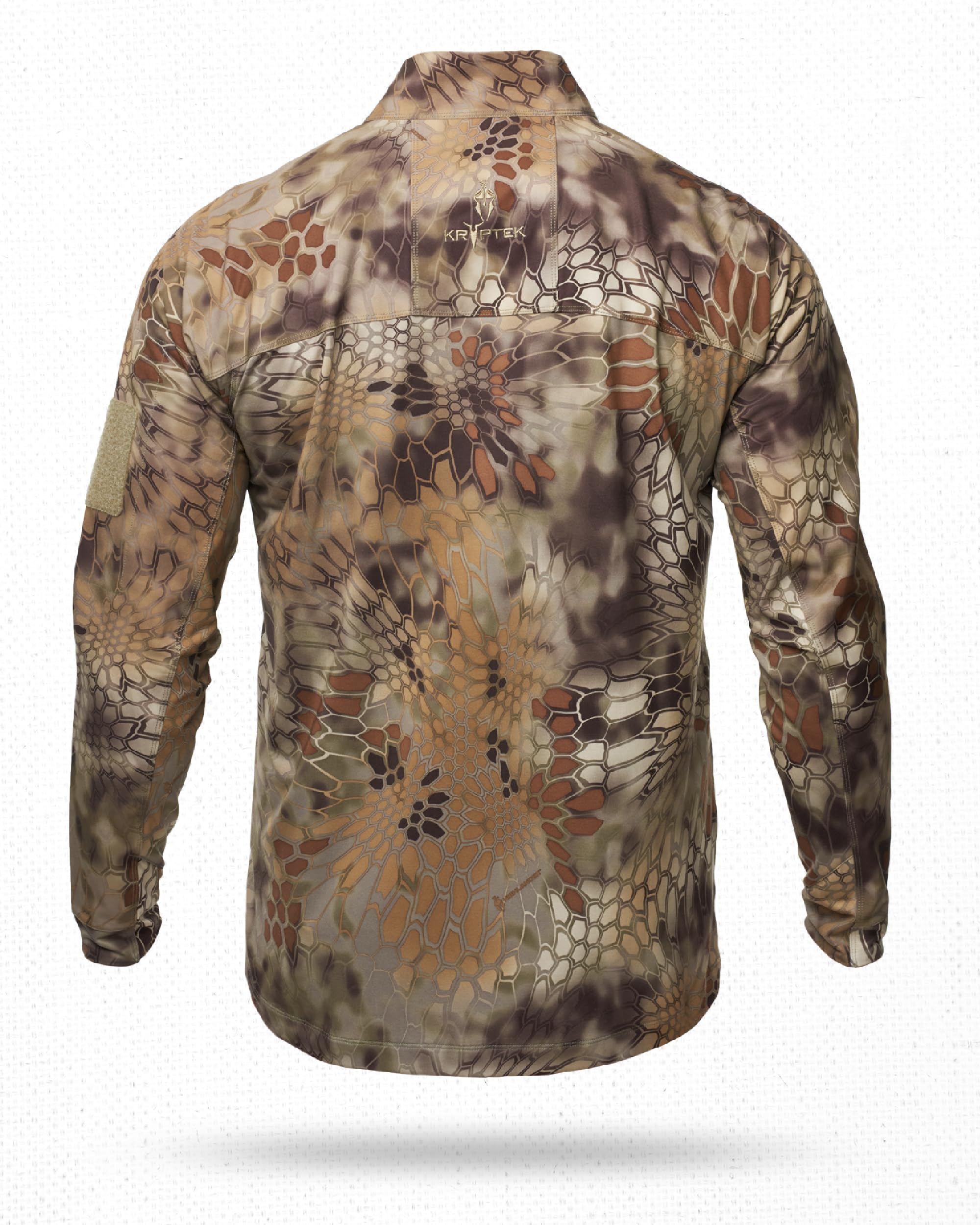 Kryptek Men's Standard Valhalla 2 Long Sleeve Half Zip, Lightweight Camo Hunting Shirt, Typhon, S
