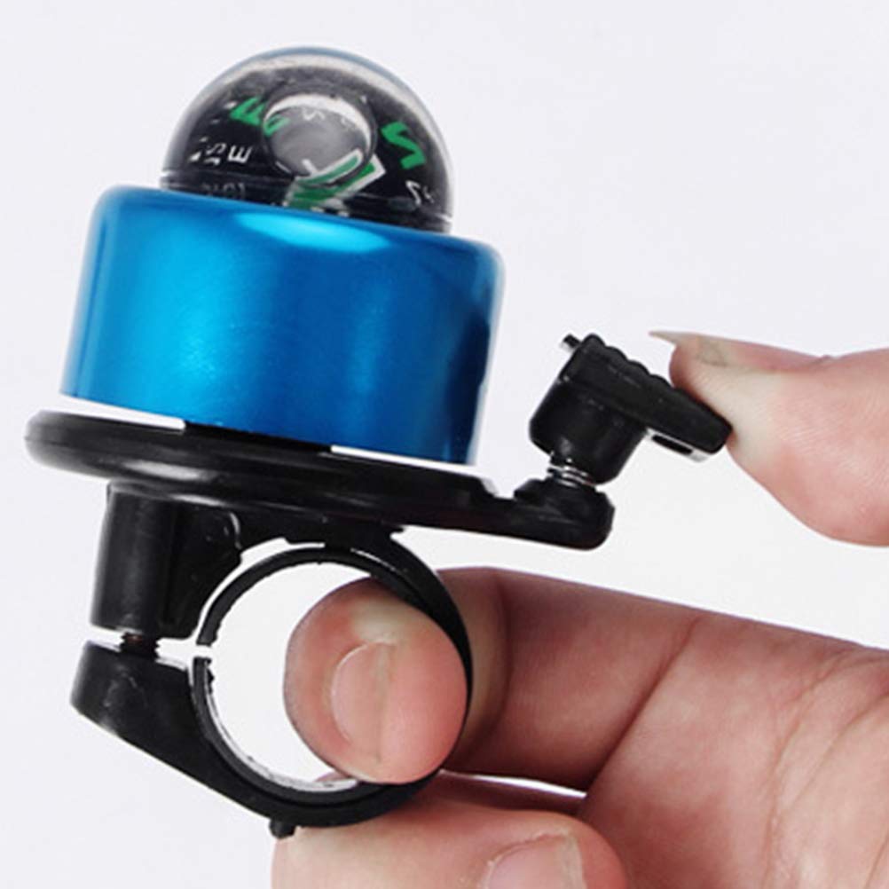 LIOOBO Bicycle Bell Horn with Compass Kids Bike Bell Ringer Bicycle Accessories (Blue)