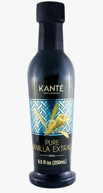 KANTÉ - Pure Mexican Vanilla Extract | 100% natural and sugar free | For baking, desserts and beverages, 8.45 fl oz.