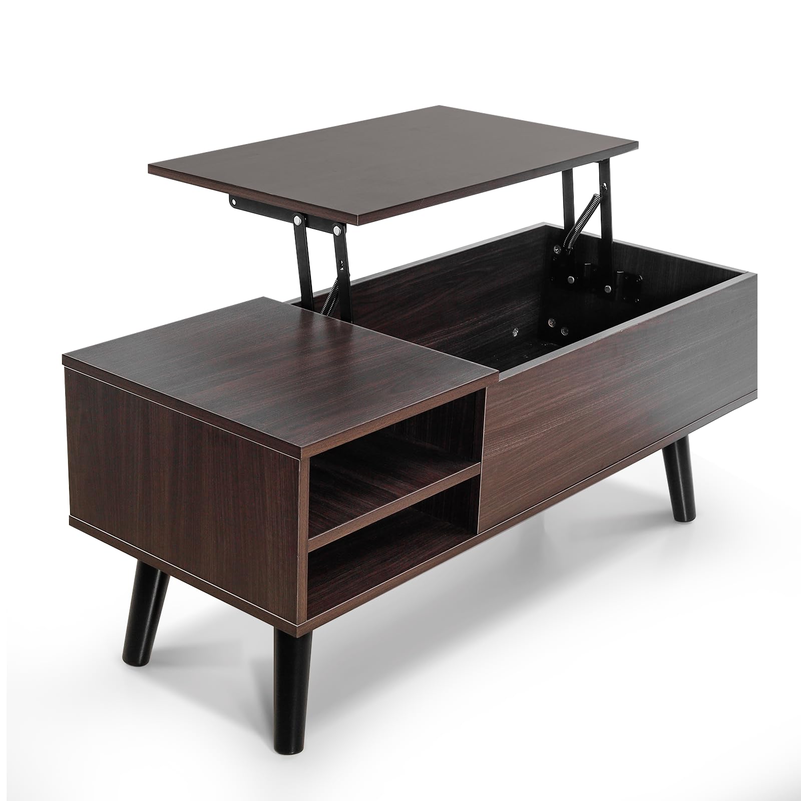 Ktoinpo Lift Top Coffee Tables for Living Room Grey Hidden Storage Compartment Tea Table with Lifting Top Modern Rectangular Center Tables Wood Furniture Gifts