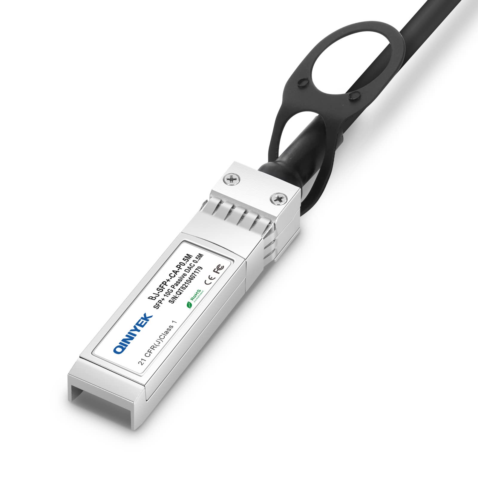 QINIYEK 10G SFP+ DAC Twinax Cable, Direct Attach Copper(DAC) Passive Cable, Compatible with Cisco SFP-H10GB-CU 1M, Ubiquiti UniFi, Supermicro, Netgear, Mikrotik,1 Meter(3.3ft) -1 Pack
