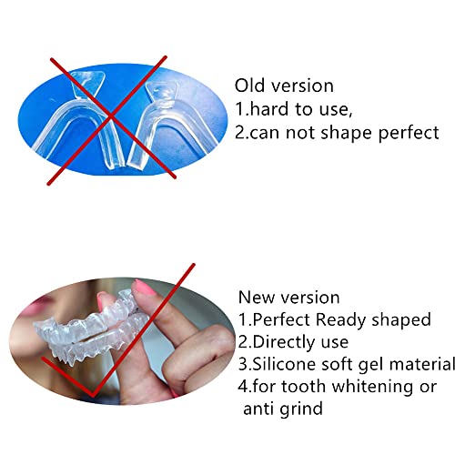 sowsmile Standard Size Ready Shape Teeth Tooth Night Guard Kit,Mouth Guards Braces for Grinding Teeth with Box Transaprent…