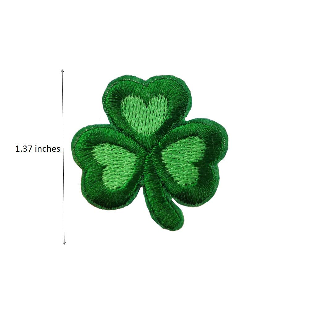 Shamrock Iron on Patch, St. Patrick's Day Irish Clover Embroidered Sew On Patches, Shamrock tshirt Women DIY