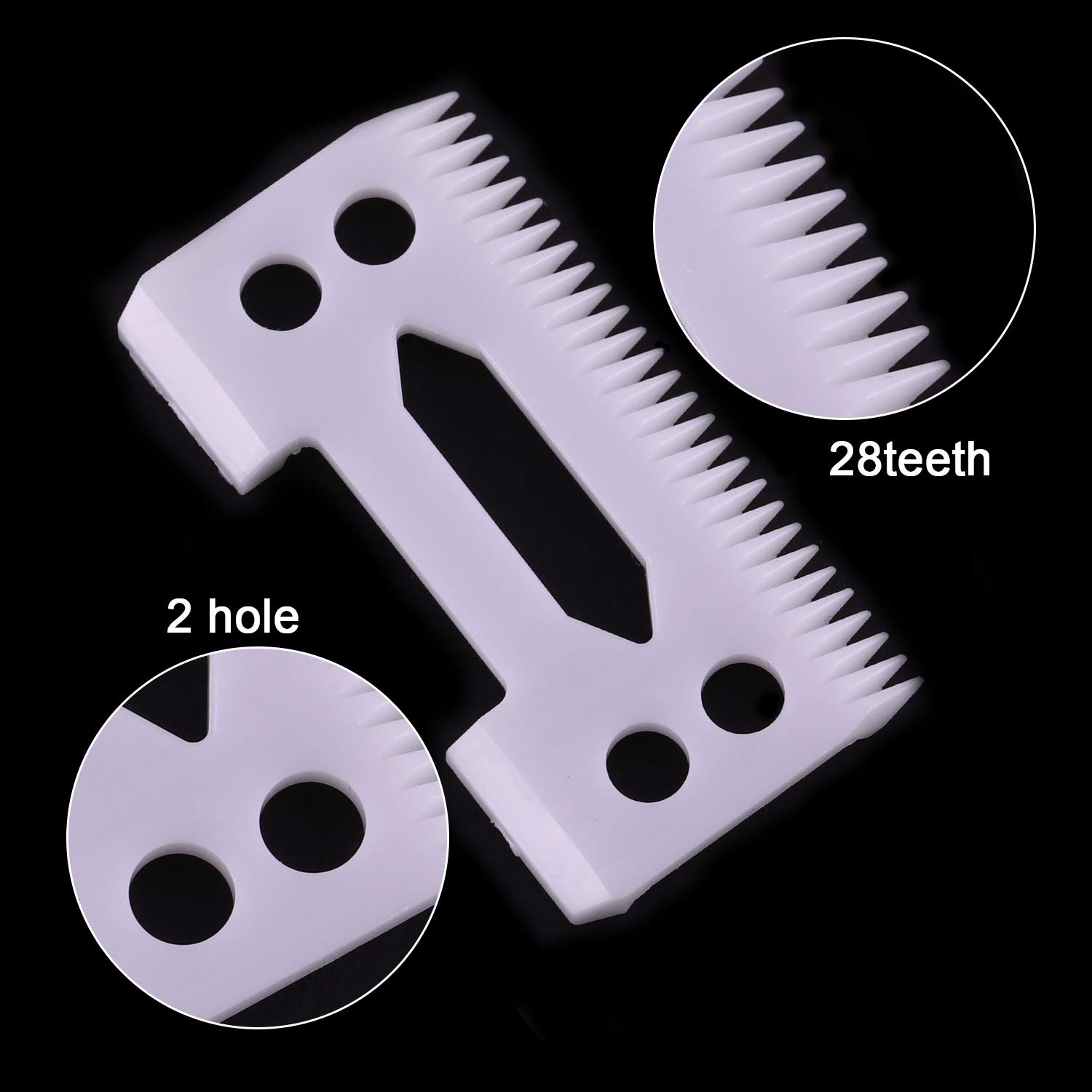Leinuosen 4 Pieces Ceramic Cutter Blade Ceramic Replacement Cutter Ceramic Clipper Blade Replacement Cutter 2-Hole Clipper