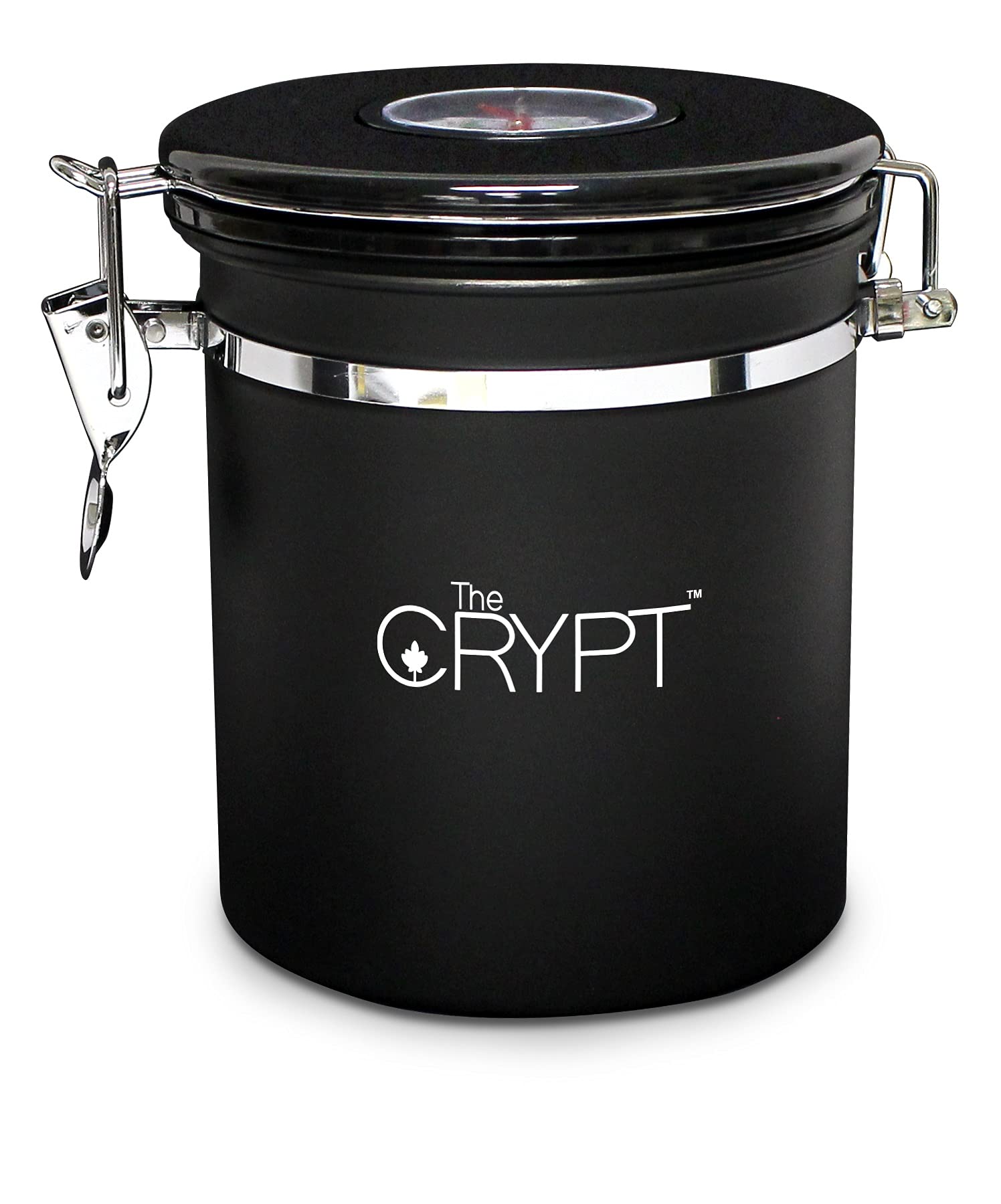 Liphontcta CRYPT - Cannister for humidity controlled storage with built in Hygrometer โ Airtight Jar & Water Proof Keeps Herbs Fresh (1.5L)